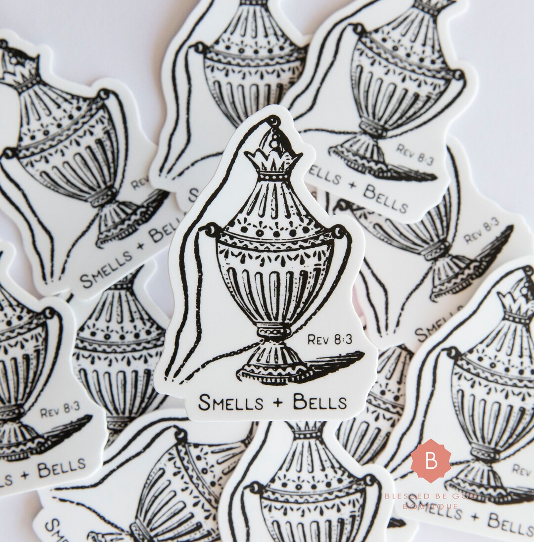 Catholic Vinyl Sticker, Mass, Smells and Bells, Laptop Sticker, Die Cut ...