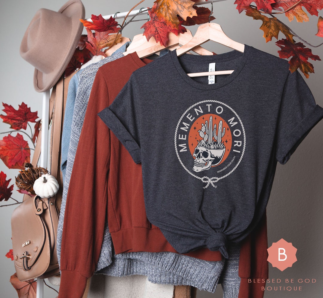 Memento Mori Catholic T-shirt, Halloween Unisex Short Sleeve Tee, All ...