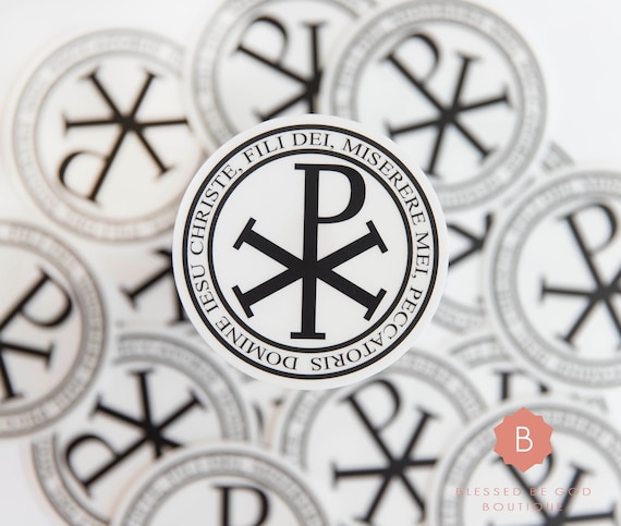Chi Rho Jesus Prayer Sticker Catholic Vinyl Sticker Laptop - Etsy