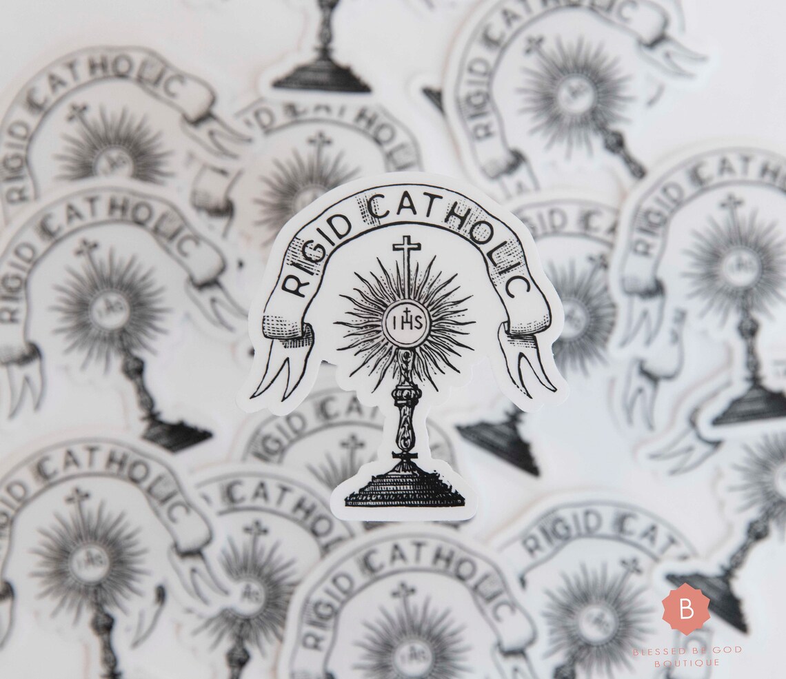 Rigid Catholic Clear Vinyl Sticker Traditional Catholic - Etsy