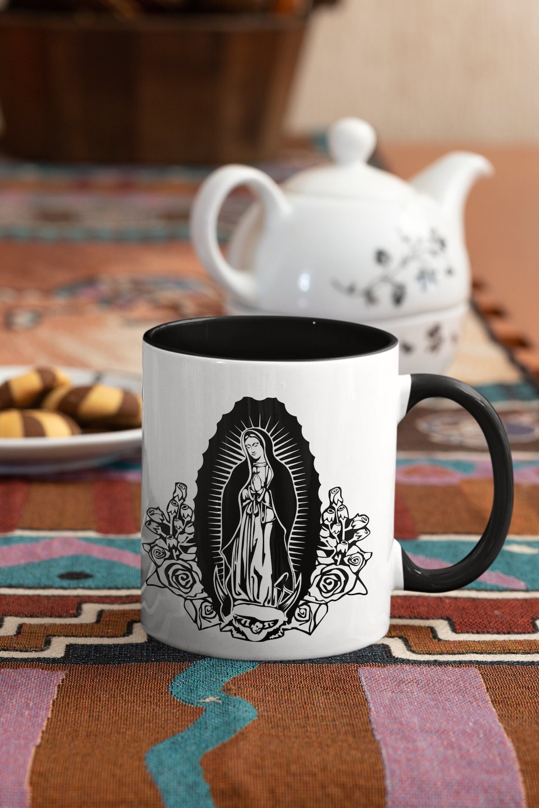 Catholic Coffee Mug, Our Lady of Guadalupe, Marian Mug, Hail Mary ...