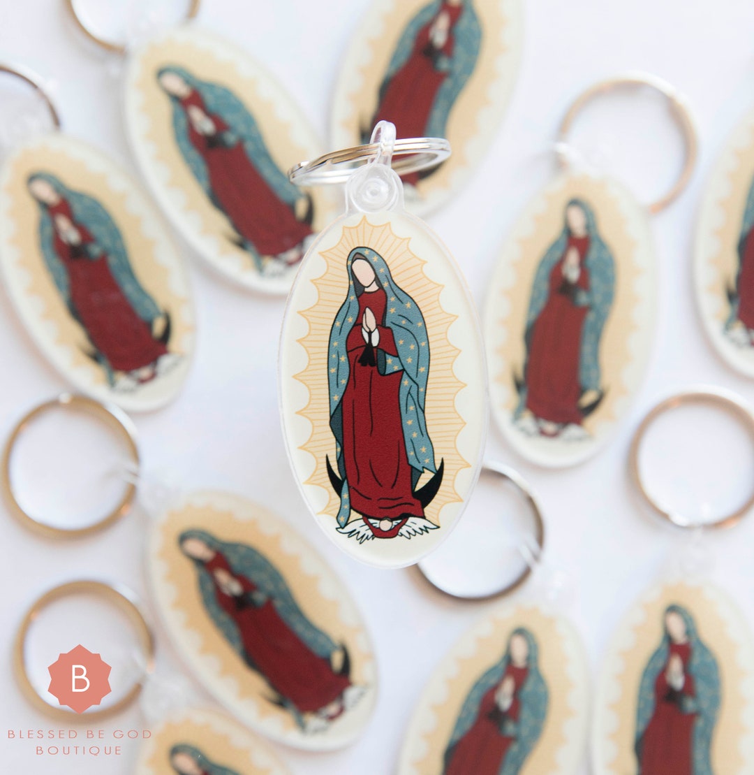 Our Lady of Guadalupe Keychain Catholic Acrylic, Christian Acrylic ...