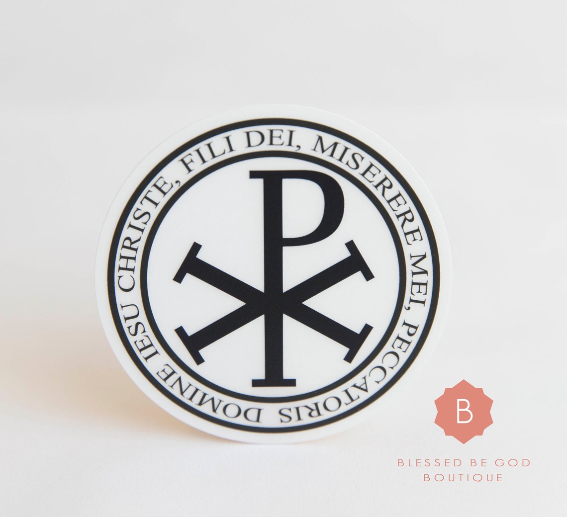 Chi Rho Jesus Prayer Sticker Catholic Vinyl Sticker Laptop - Etsy