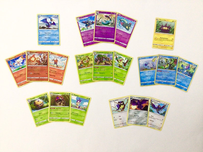 8th Gen, GALARIAN POKEMON 80 Card Set authentic: Grookey, Sobble ...