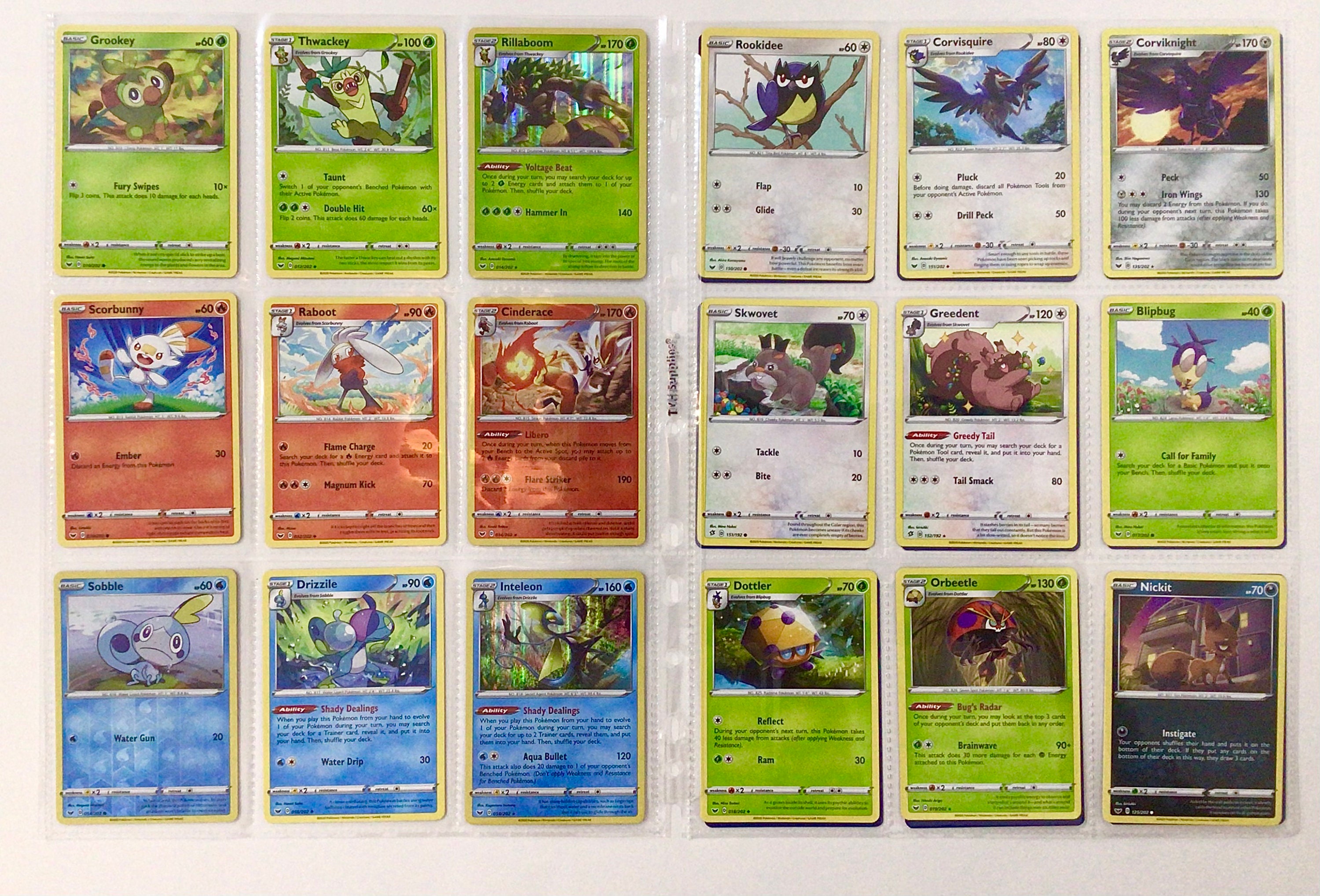 8th Gen, GALARIAN POKEMON 80 Card Set authentic: Grookey, Sobble ...