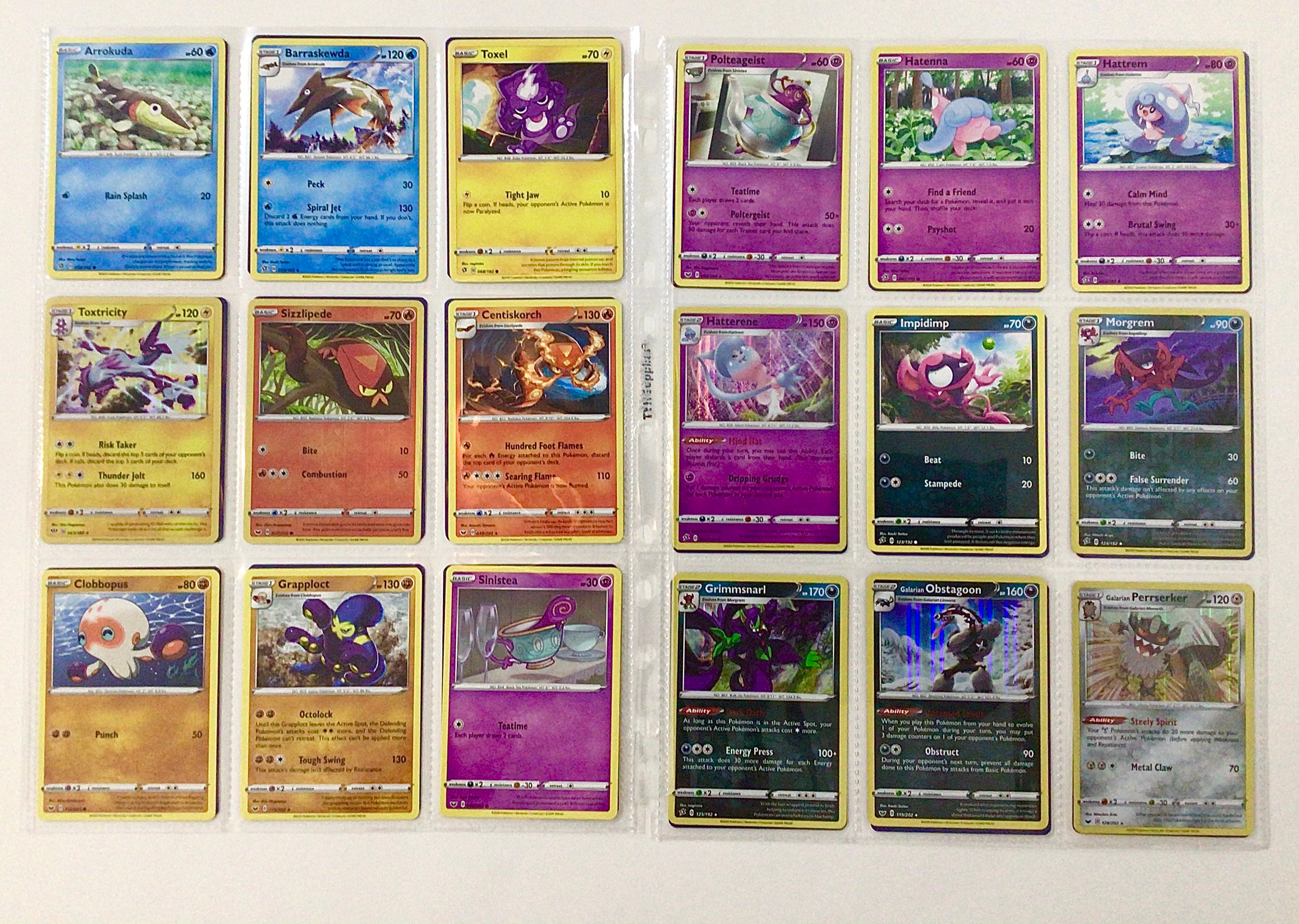 8th Gen, GALARIAN POKEMON 80 Card Set authentic: Grookey, Sobble ...