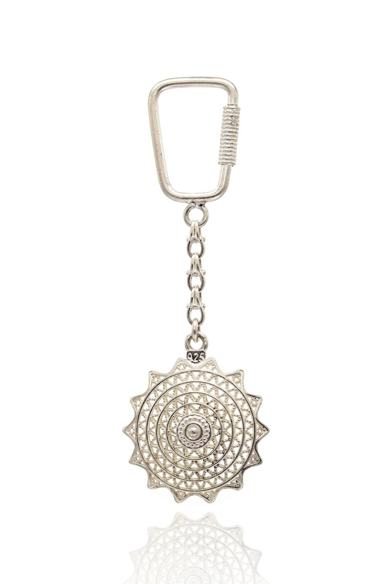 Sun Model 925 Sterling Silver Personalized Key Chain for - Etsy