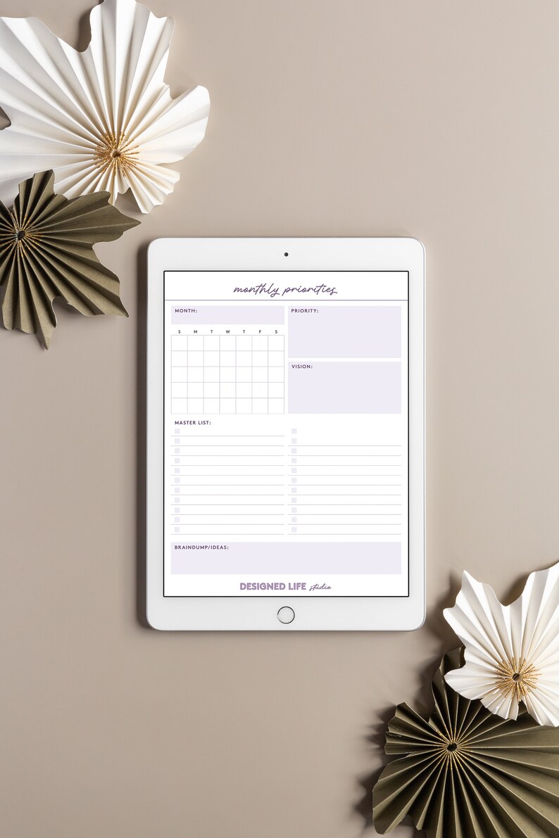 Mindset First Daily Planner Printable PDF - One Full Month of Pages ...