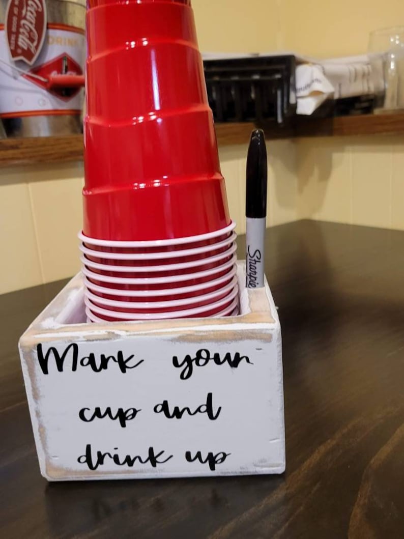 Custom Made Personalized Cup Holders, Party Decor, Box, Stained ...