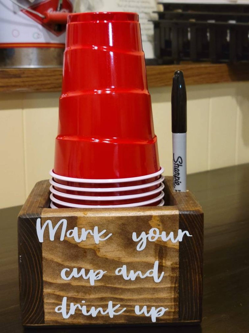 Custom Made Personalized Cup Holders, Party Decor, Box, Stained ...