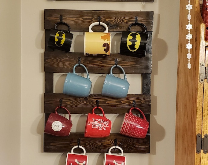 Coffee Cup Holder | Large Mug Rack | Coffee Bar | Coffee Cup Storage ...