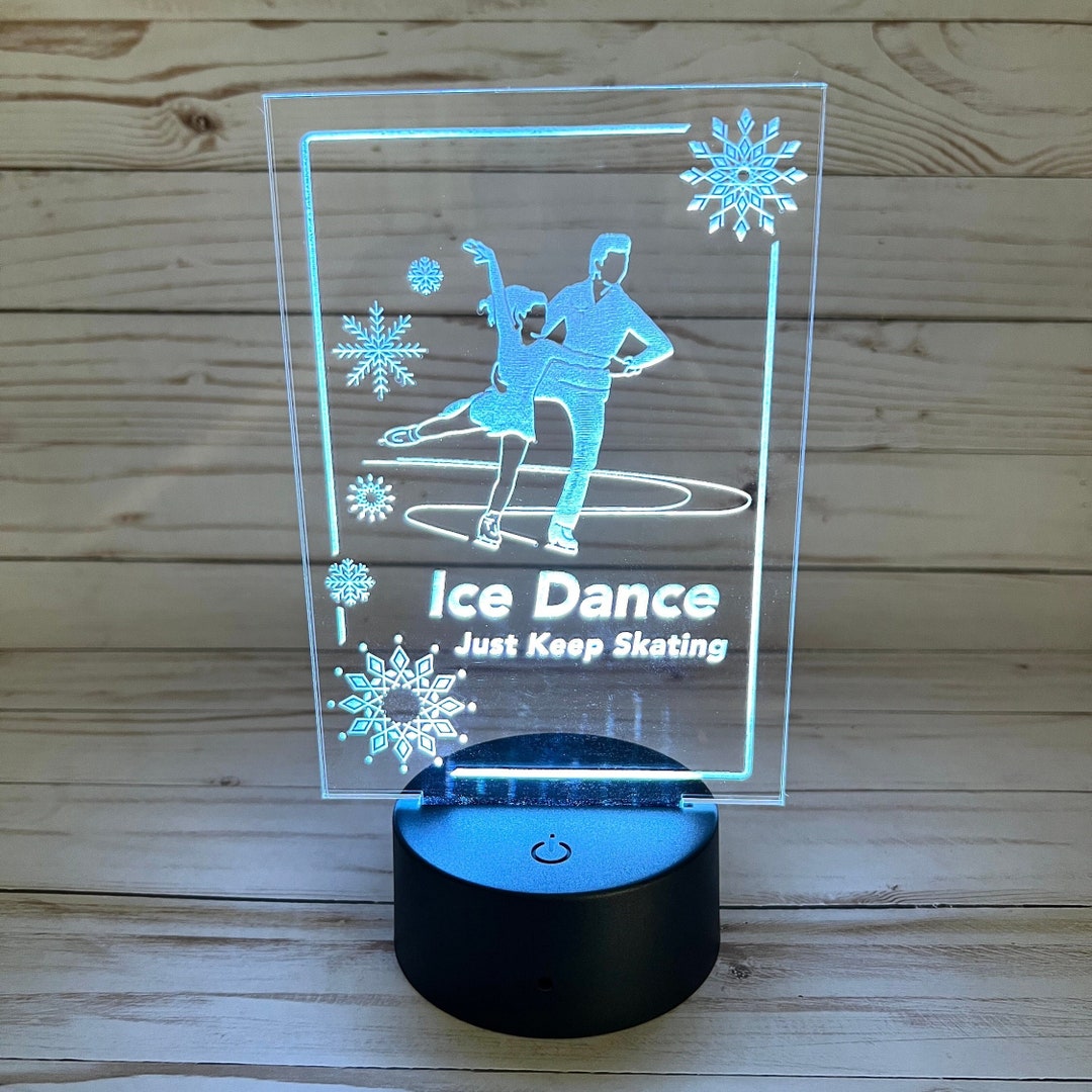 Ice Dance Laser Engraved Acrylic Light Display for Figure Skaters - Etsy