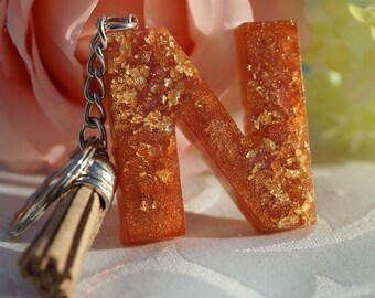 N Resin Keychain - Etsy