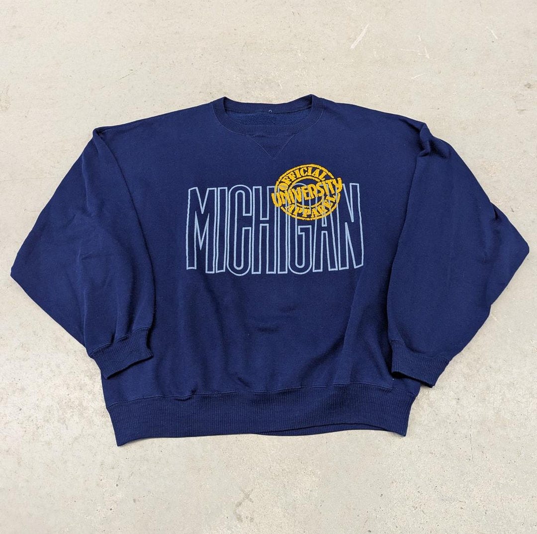 Vintage University of Michigan Official Apparel Sweater - Etsy