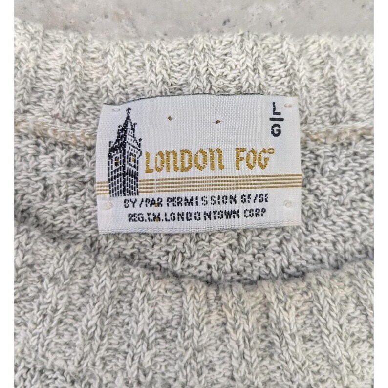 Vintage London Fog Essential Pattern Knit Sweater - Etsy