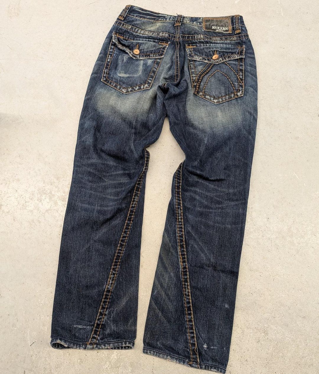 Y2K Buckaroo Original Washed Blue Denim Jeans - Etsy