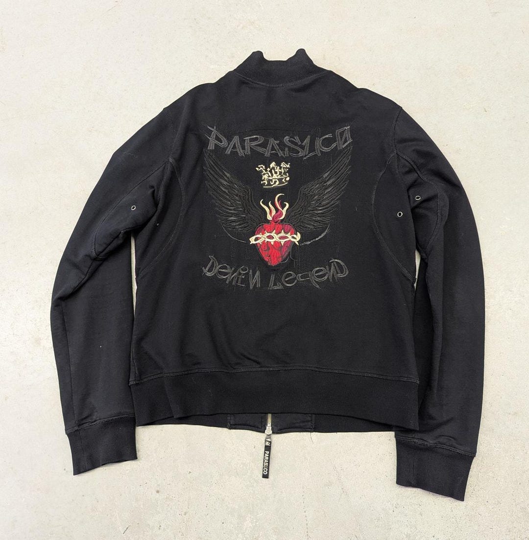 Rare Y2K Parasuco Denim Legend Winged Heart Track Jacket - Etsy