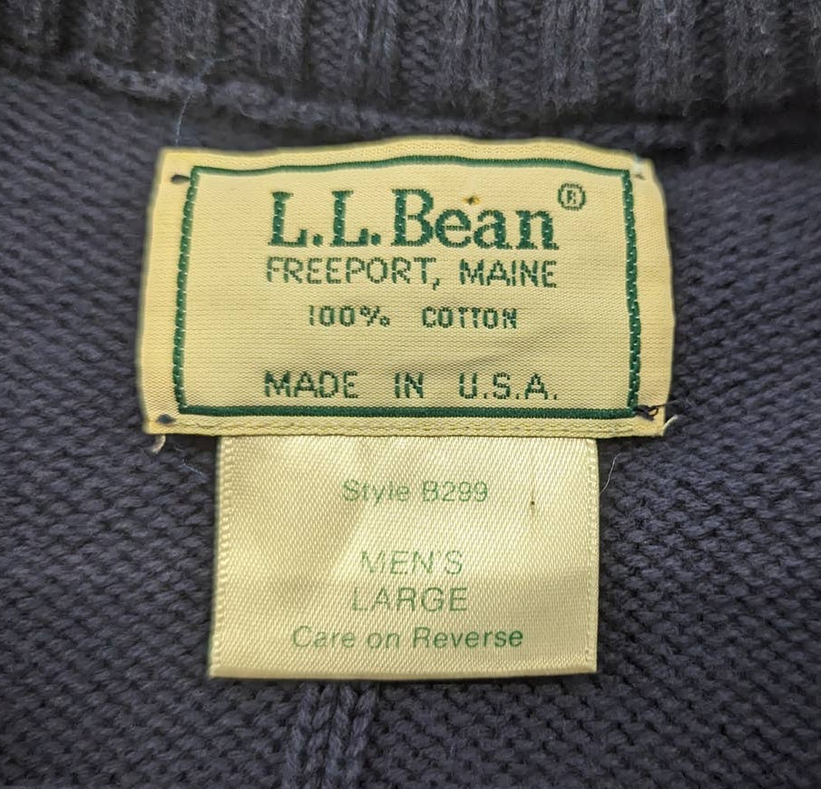 Vintage 90s LL Bean Navy Blue Square Knit Sweater - Etsy
