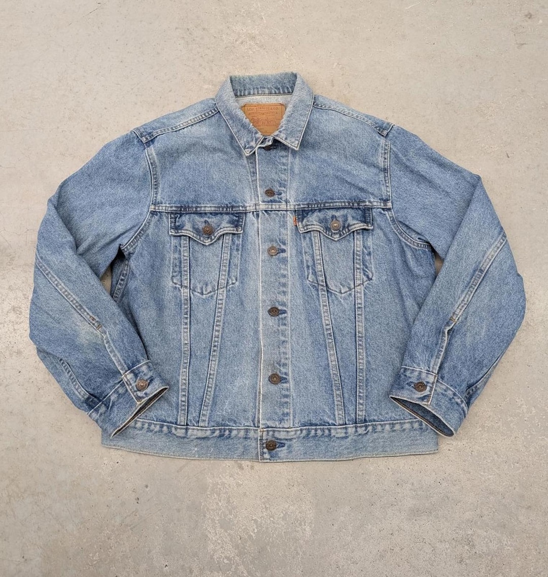 Vintage 90s Levis Orange Tab 0212 Washed Blue Denim Jacket - Etsy