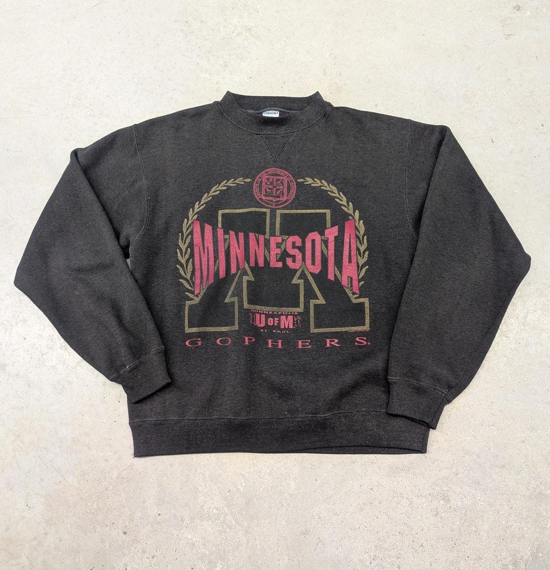 Vintage University of Minnesota Gophers NCAA Black Sweater - Etsy