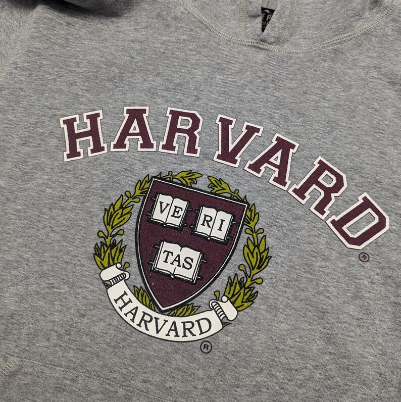 Vintage Harvard University VERITAS Hoodie - Etsy