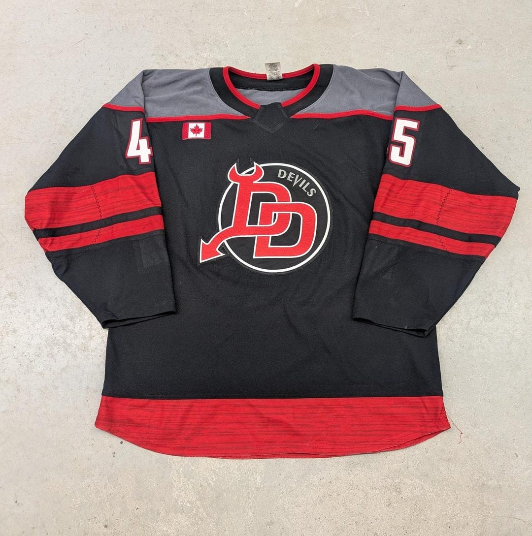 Duffield Devil's Black and Red AK Hockey Jersey - Etsy