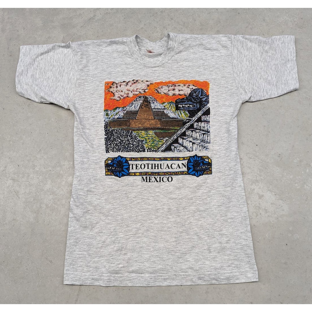 Vintage Teotihuacan Mexico Pyramids Aztec T-shirt - Etsy