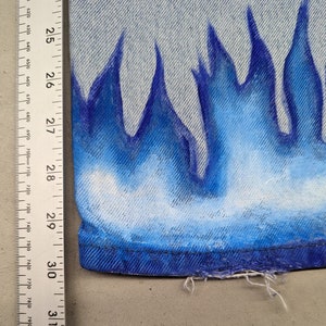 1 of 1 "eternal Blue Flames" Up-cycled Vintage Denim Jeans - Etsy