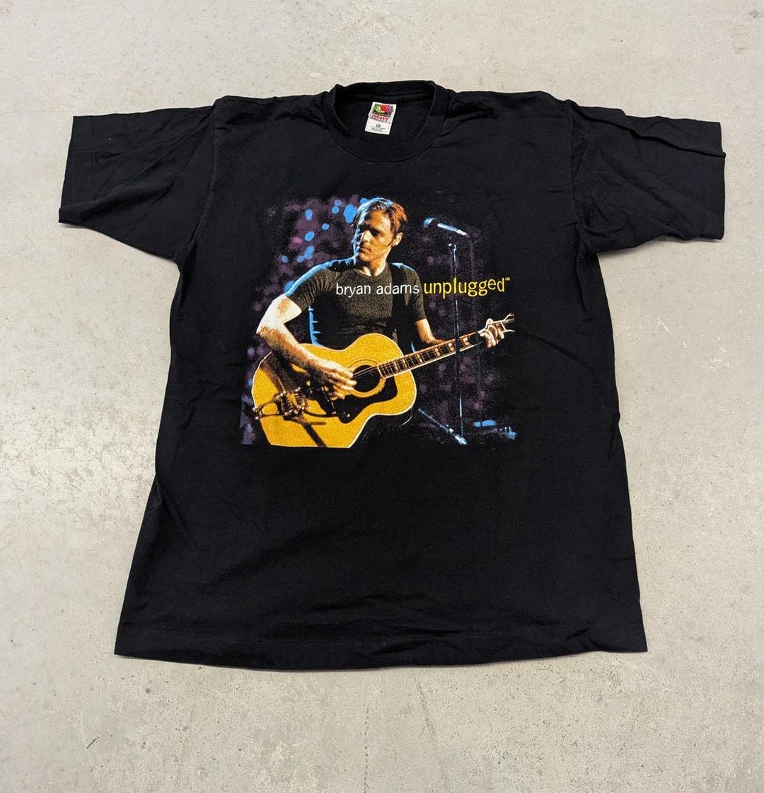 Vintage Bryan Adams Unplugged Tour T-shirt - Etsy