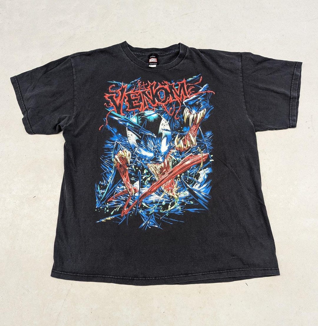 2000s Marvel Mad Engine Venom Symbiote Attack T-shirt - Etsy