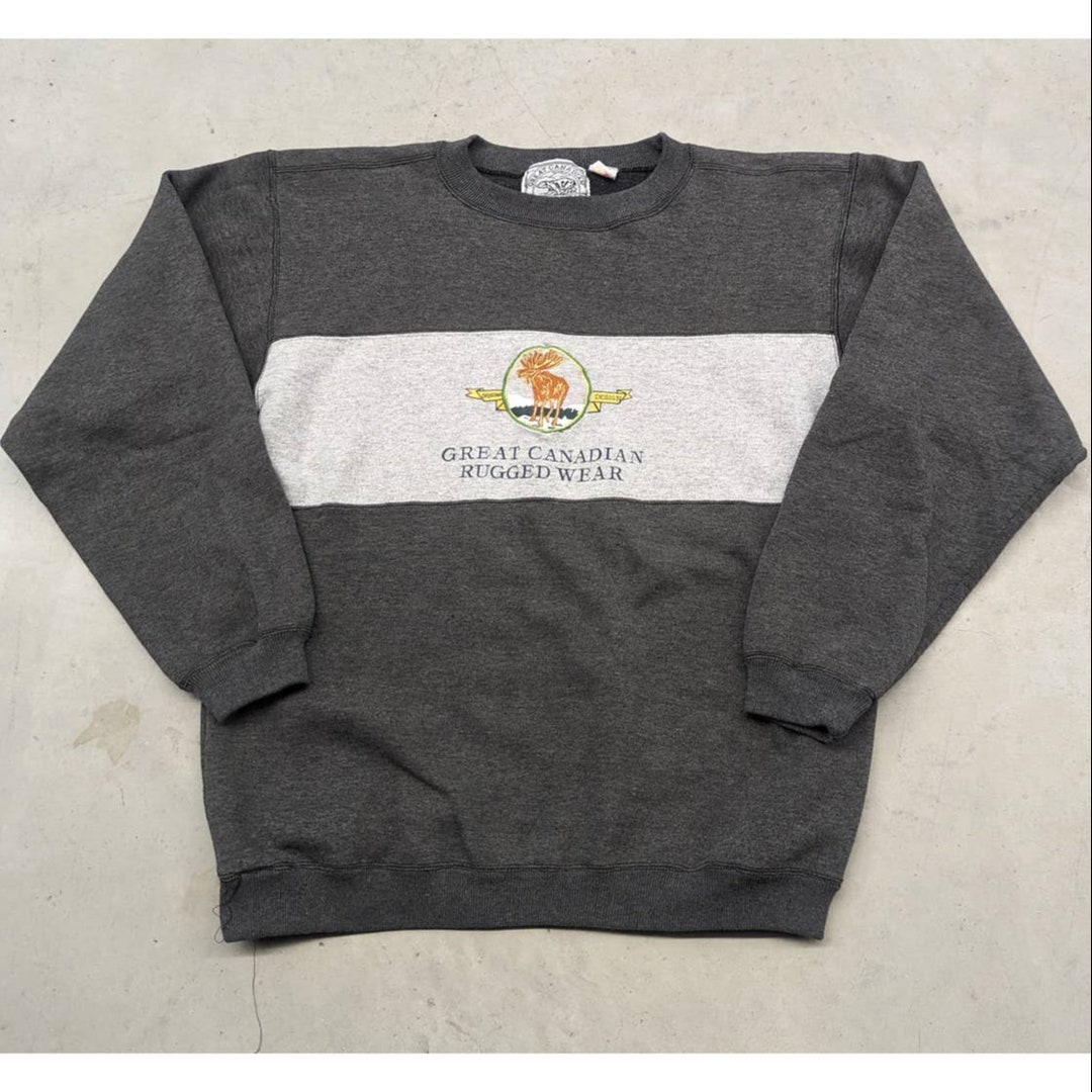 Vintage Great Canadian Rugged Wear Moose Sweater - Etsy
