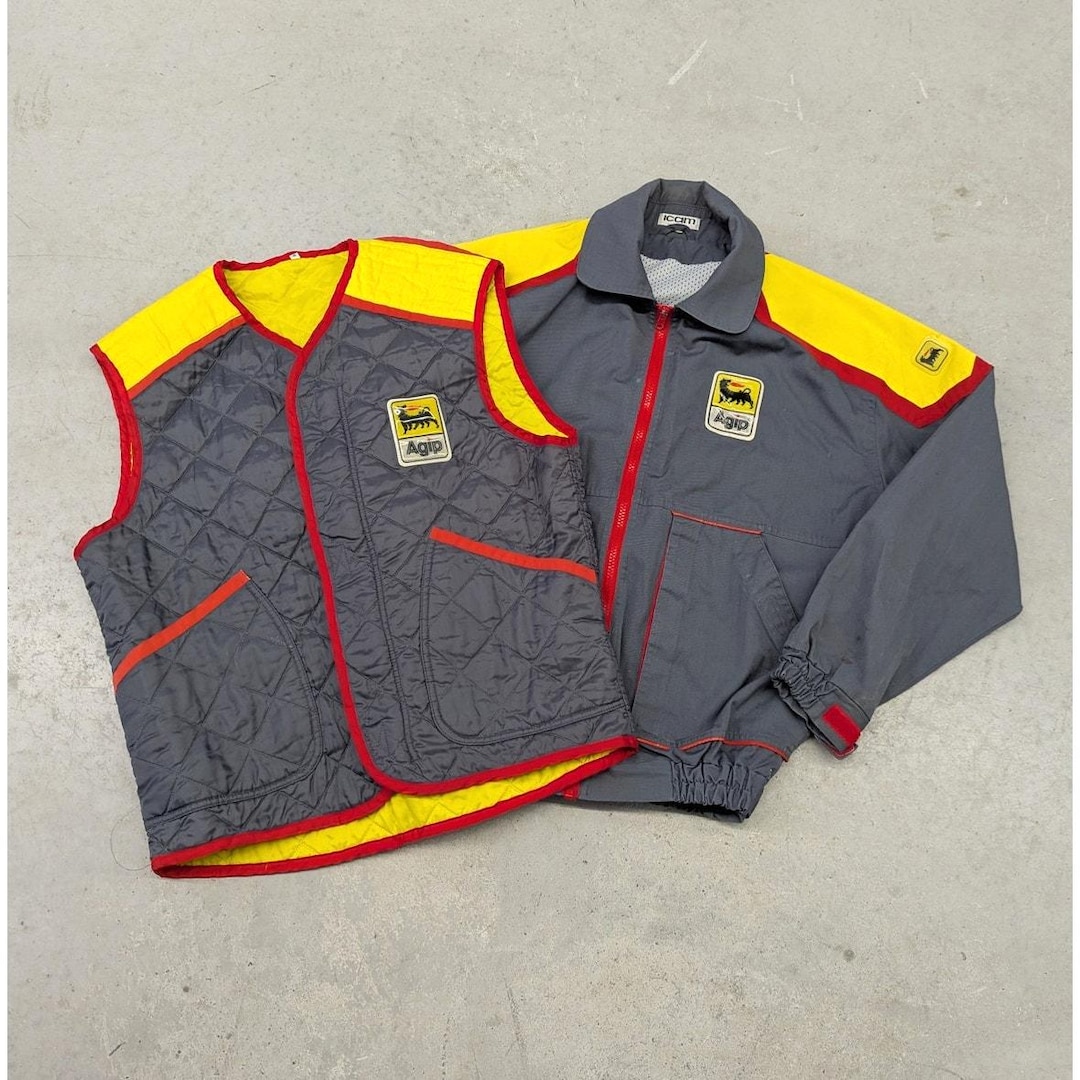 Vintage Agip Gas Station Ferrari Formula 1 Jacket & Vest - Etsy