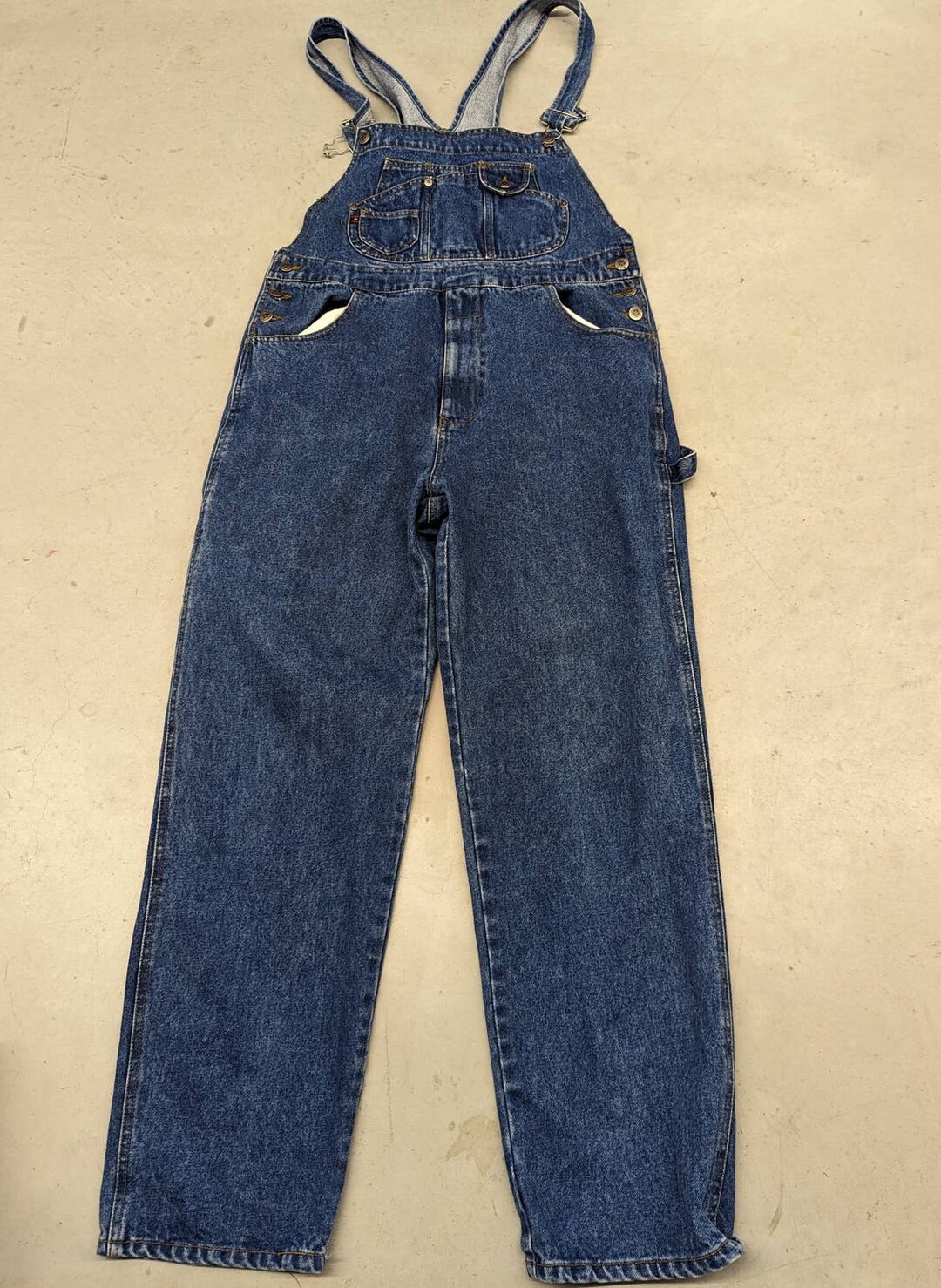 Vintage Faded Glory Carpenter Blue Denim Jean Overalls - Etsy