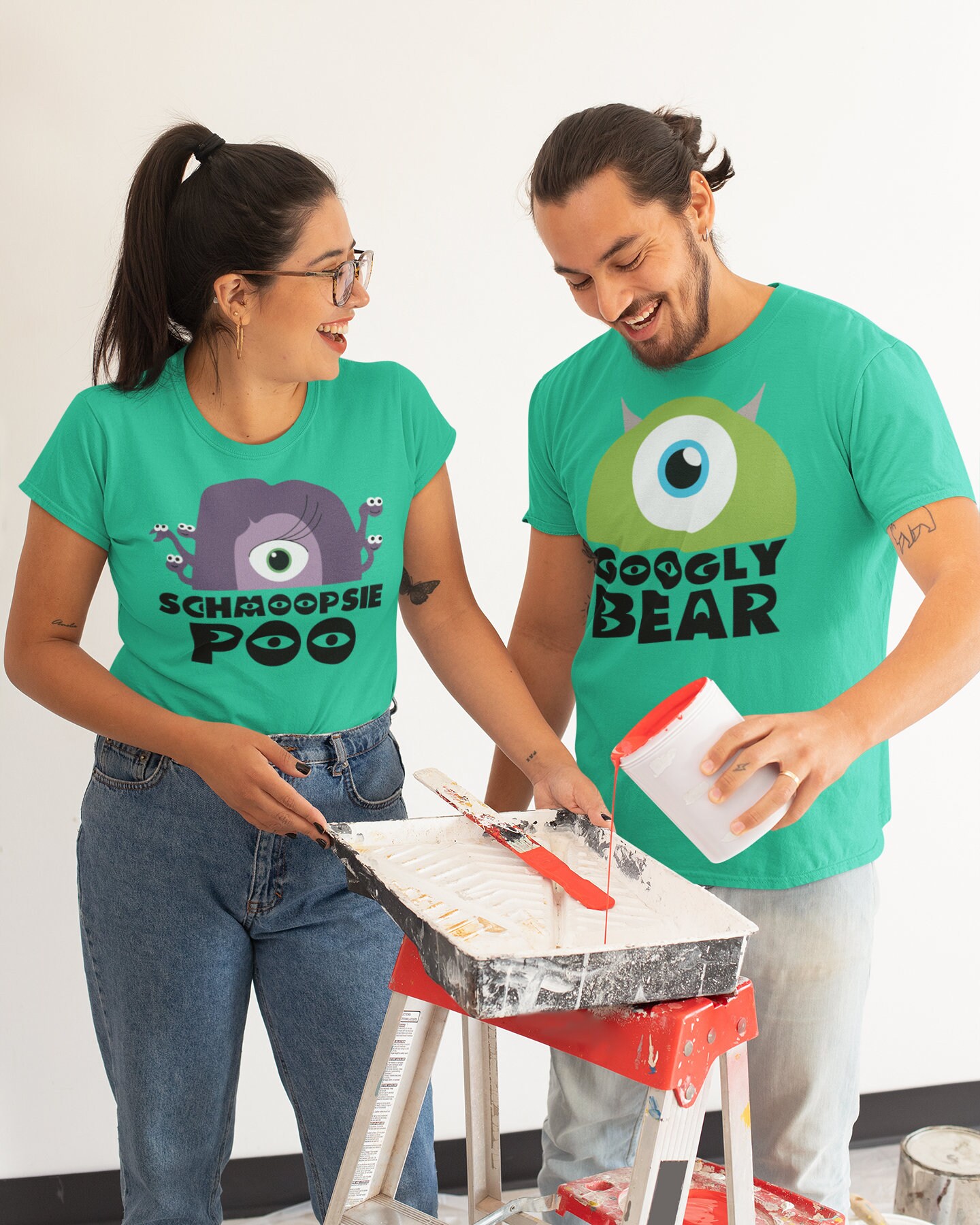 Googly Bear and Schmoopsie Poo Couple Shirts, Monsters Inc Inspired ...