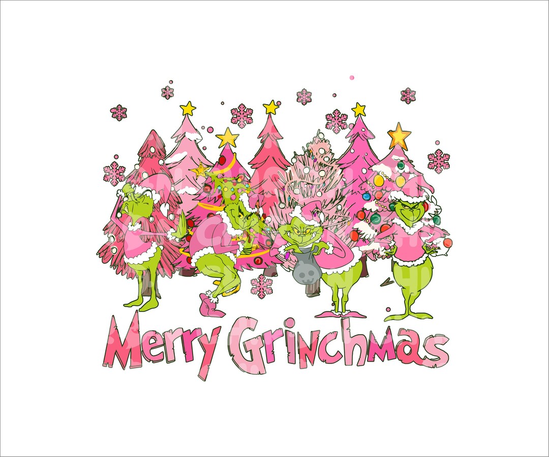 Merry Grinchmas Png, Grinch Face Svg, Floral Grinch Png, Retro ...