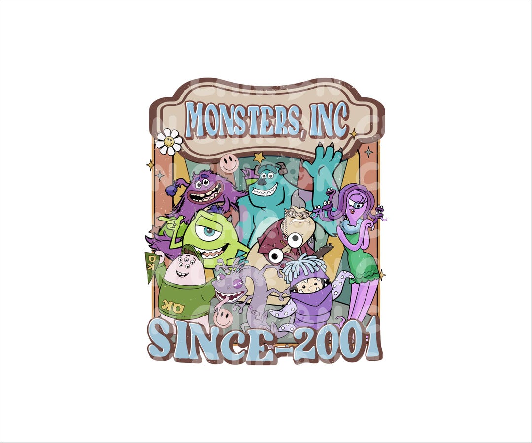 Retro Monsters Inc Png, Monsters University Png, Monsters University ...