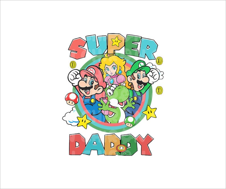 Super Mario Bros Svg, Super Mario Characters Png, Super Mario Dad Png ...