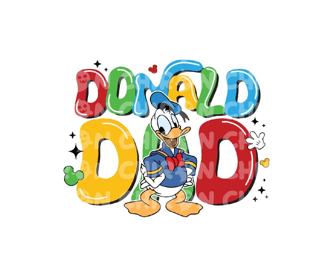 Donald Dad Png, Duck Dad Svg, Father's Day Svg, Dad Png, Dad Svg ...
