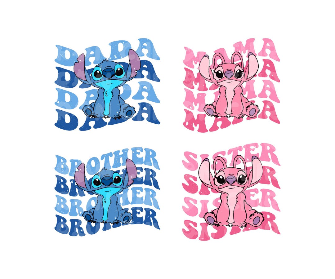 Retro Lilo & Stitch Png, Stitch Dada Mama Png, Stitch Mama Svg, Stitch ...