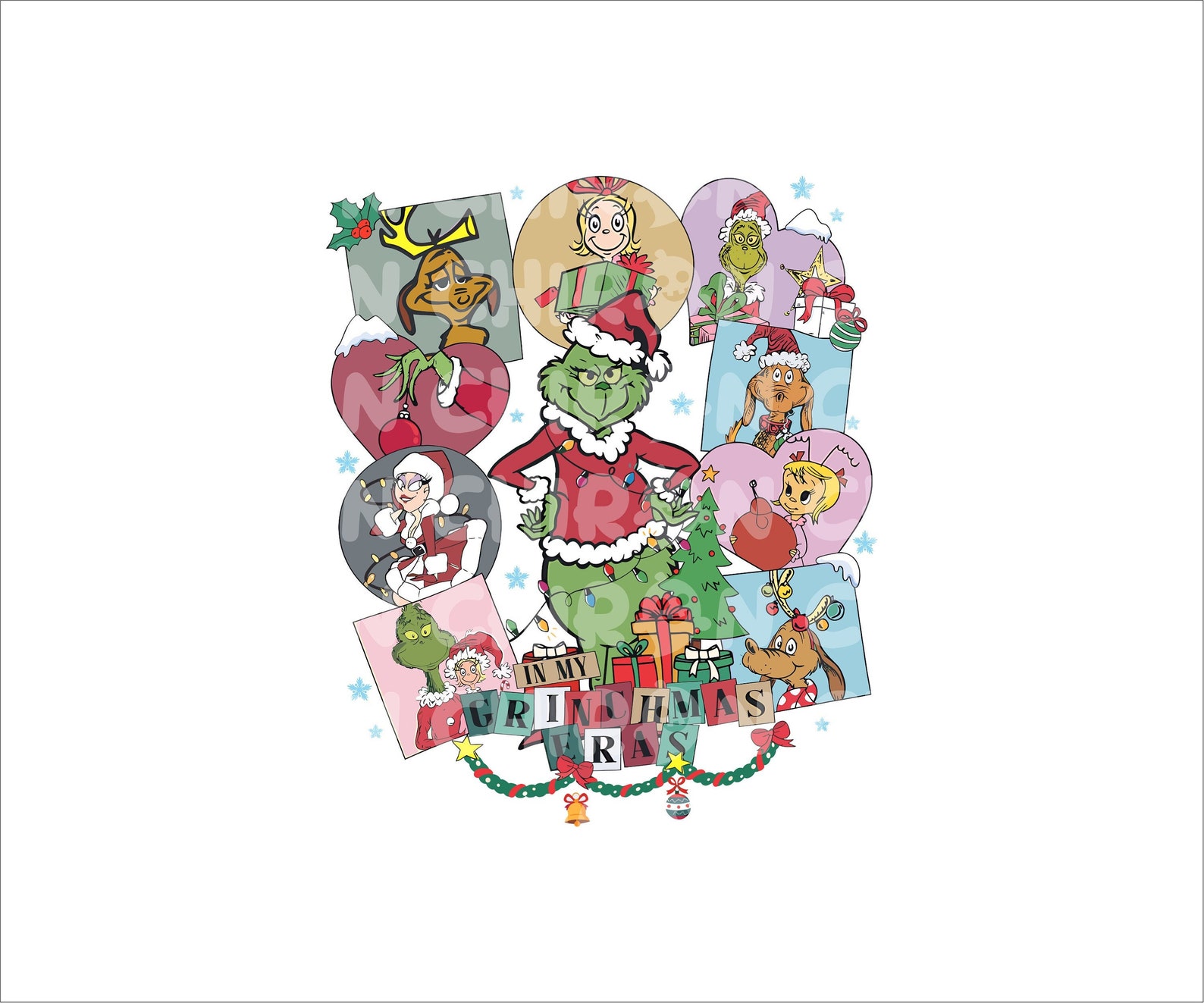 In My Grinchmas Era Svg Png, Grinch Face Svg, Christmas Png, Retro ...