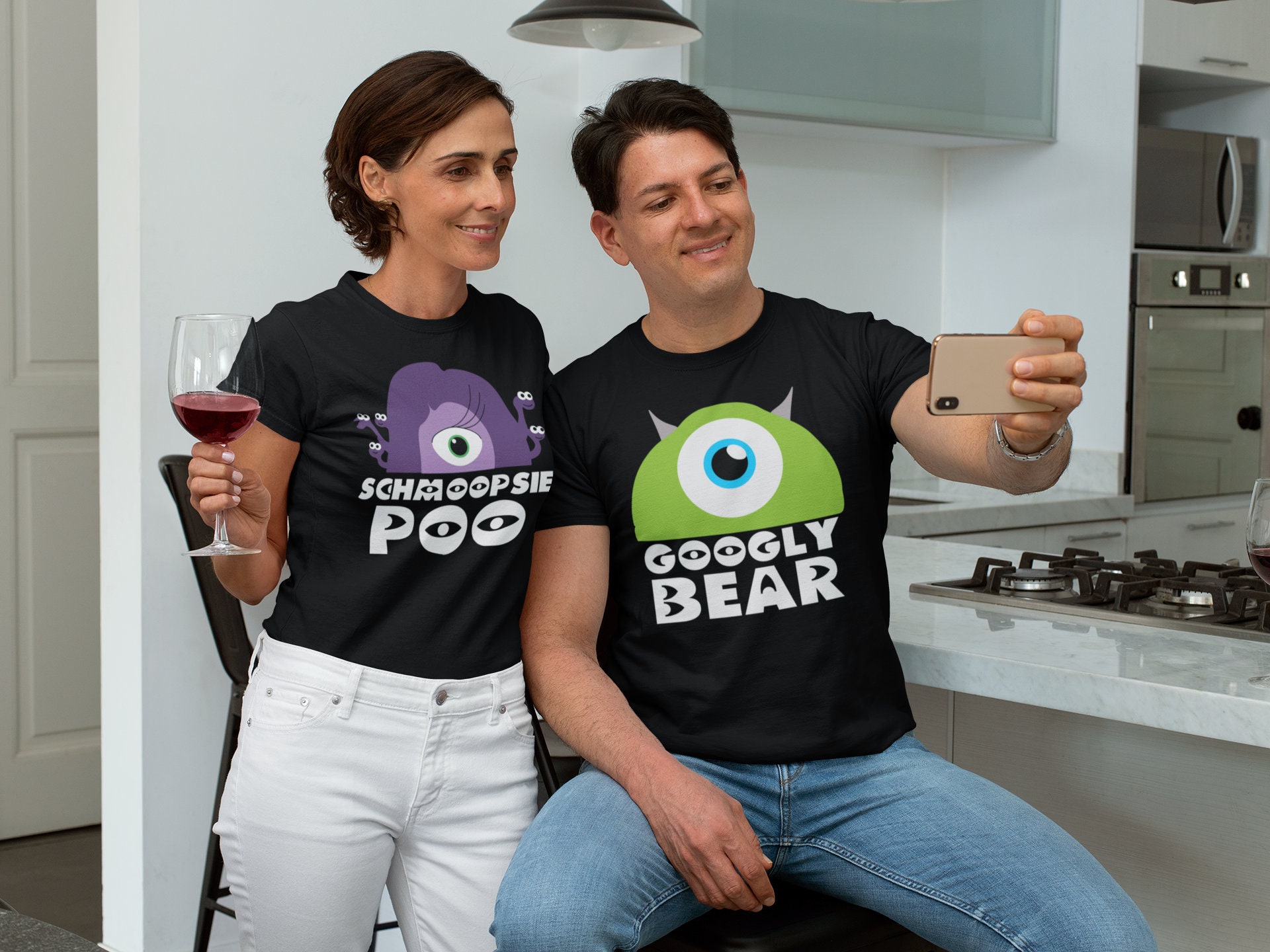 Googly Bear and Schmoopsie Poo Couple Shirts, Monsters Inc Inspired ...