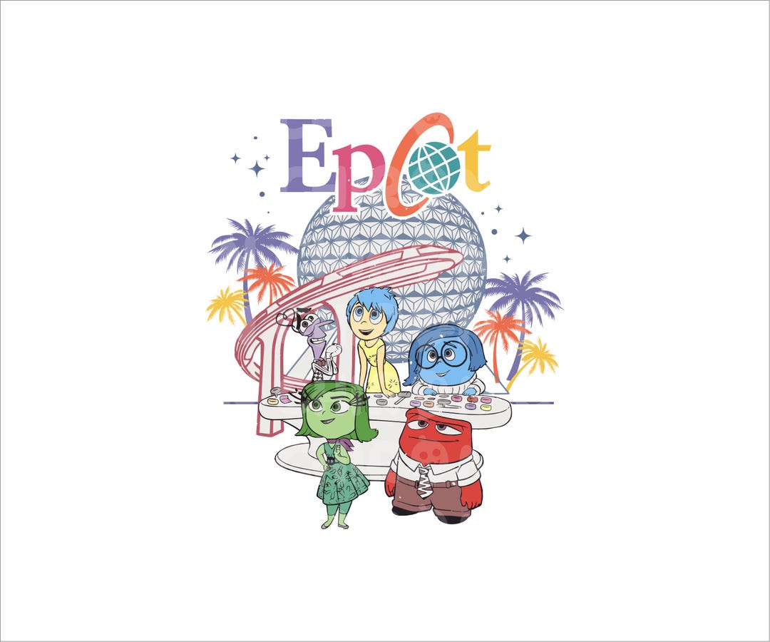 Retro Inside Out Epcot Png, Inside Out 2 Characters Epcot Svg, Family ...