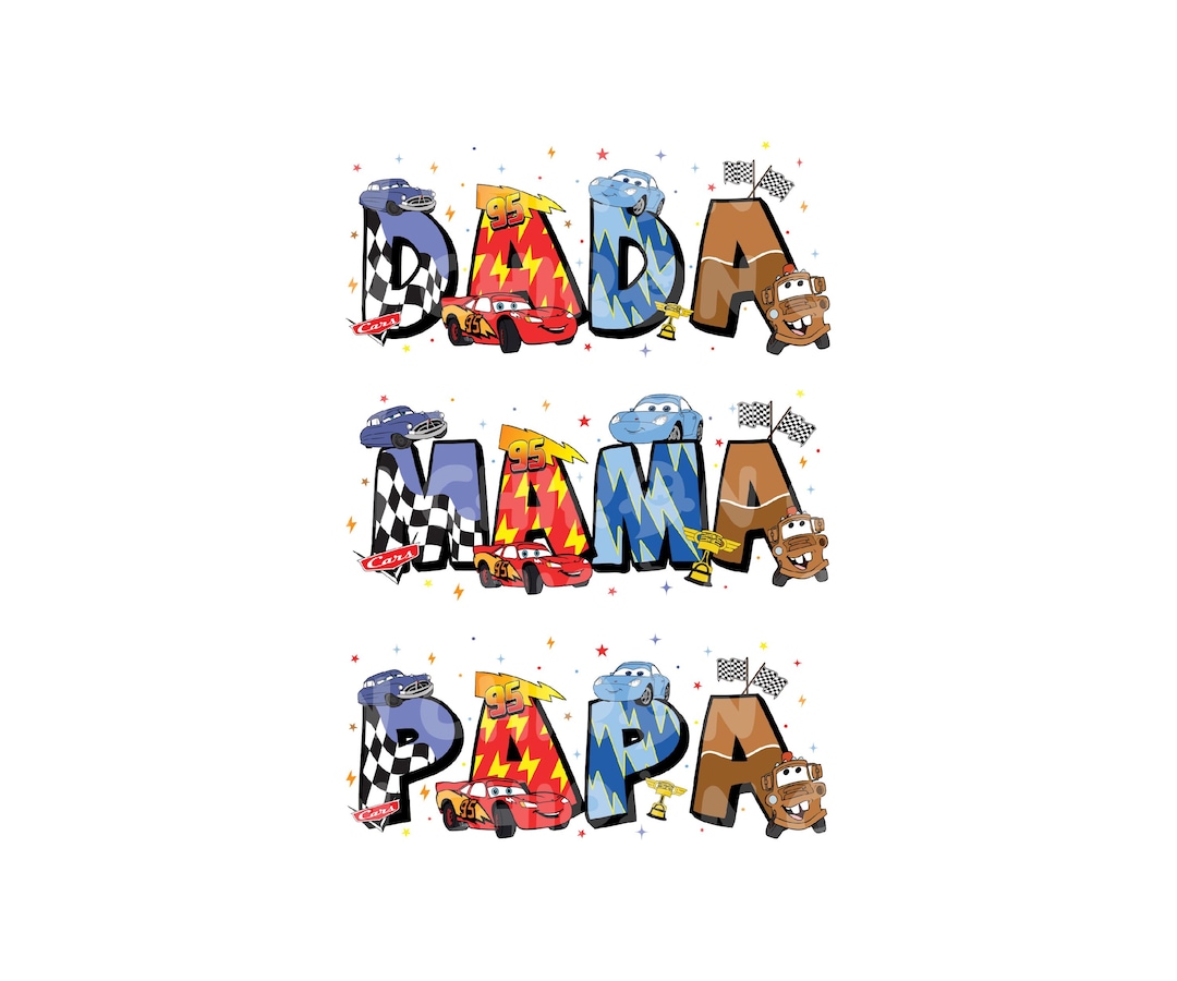 Cars Family Png Bundle, Dada Png, Mama Svg, Papa Png, Mothers Day Png ...