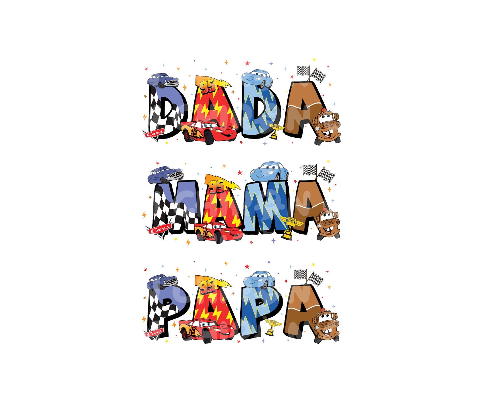 Cars Family Png Bundle, Dada Png, Mama Svg, Papa Png, Mothers Day Png ...