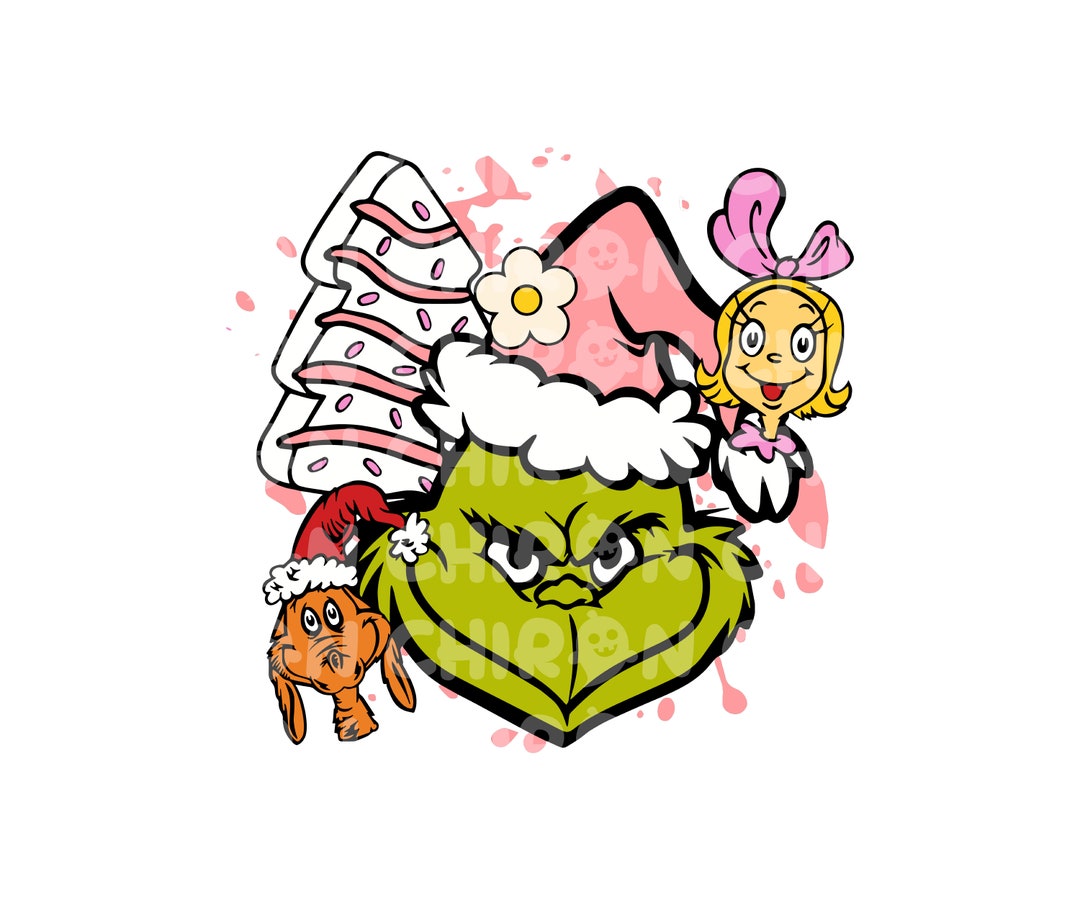 Merry Grinchmas Png, Grinch Face Svg, Floral Grinch Png, Retro ...
