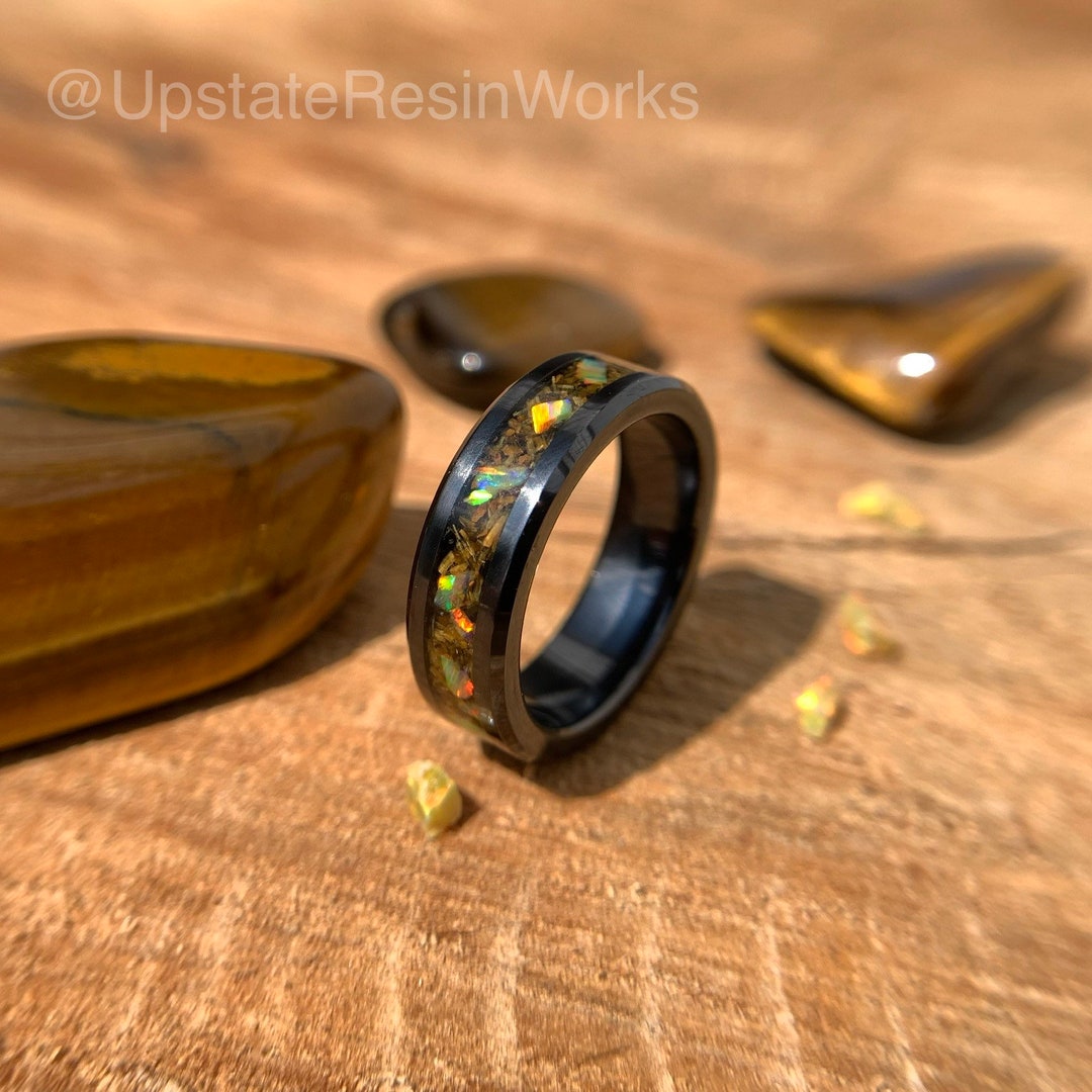 Genuine Tigers Eye Ring, Opal and Tigers Eye, Tiger's Eye Ring, Tigers ...