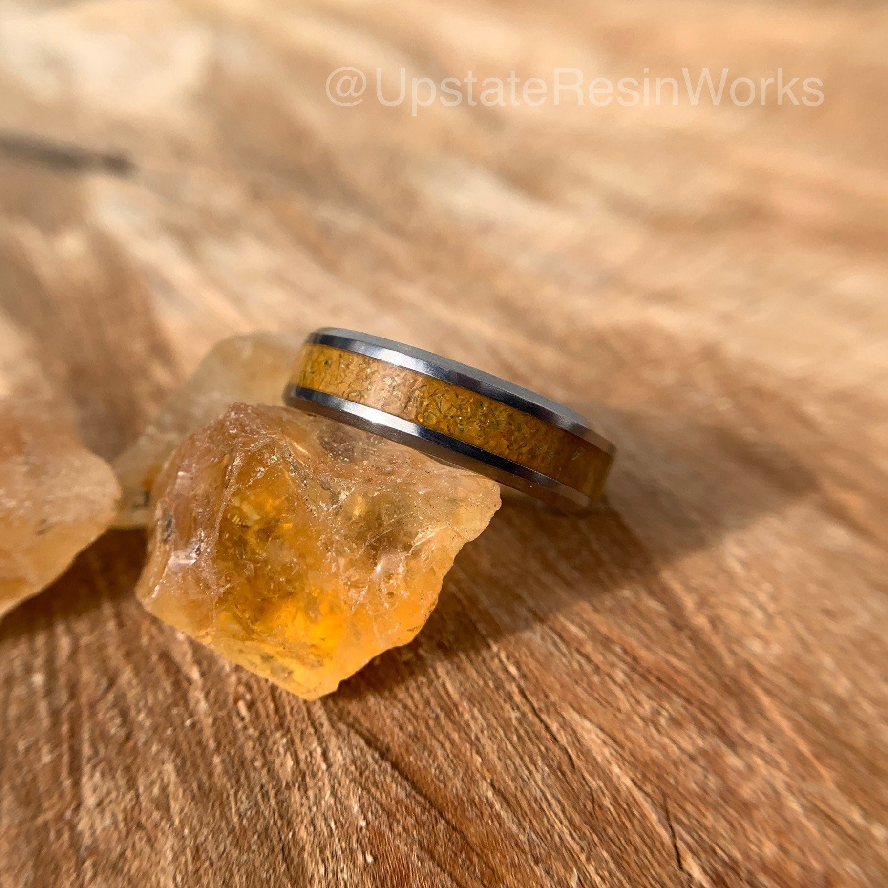 Real Citrine Band, Citrine Ring, Citrine for Him, Citrine for Her, Push ...