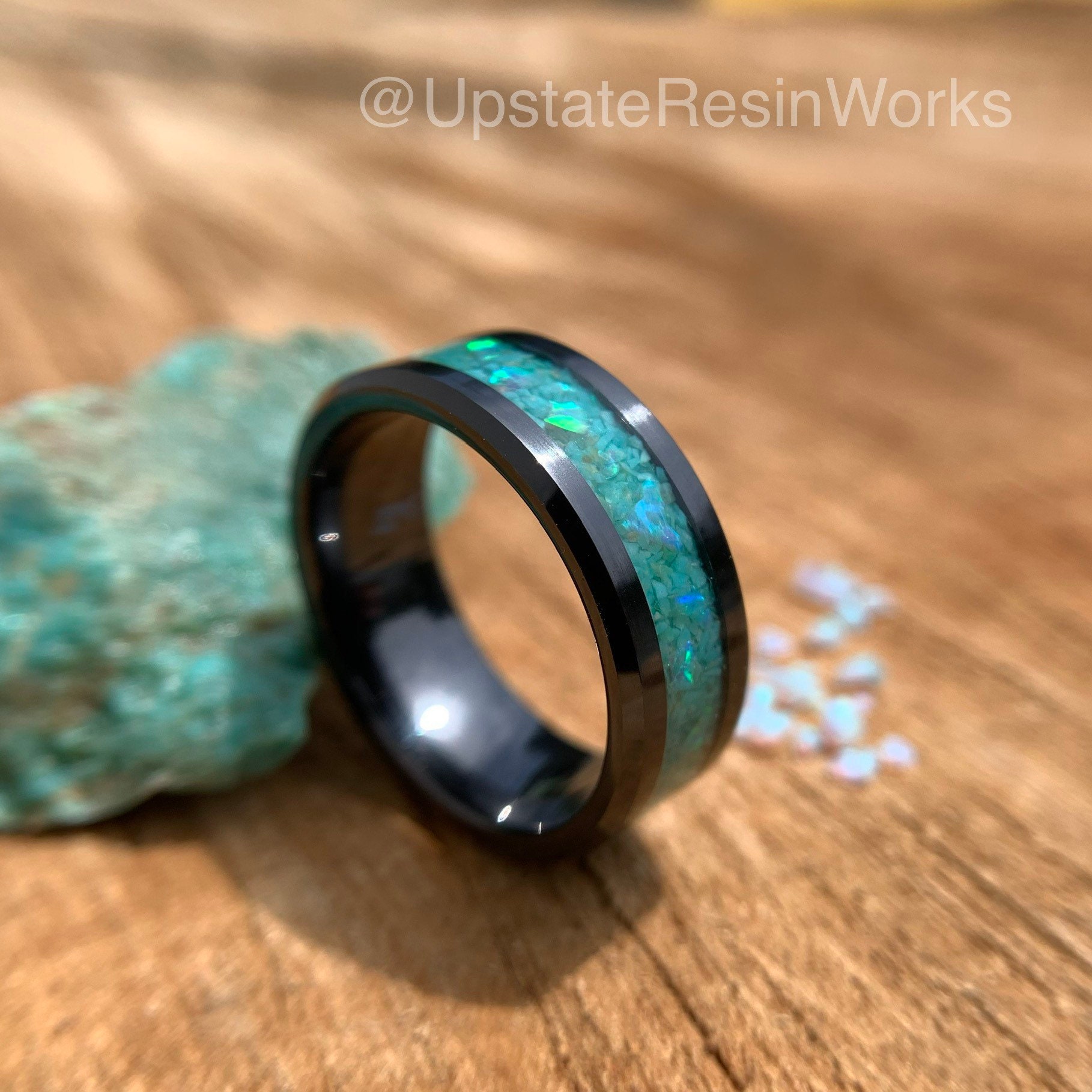 Genuine Turquoise and Opal Ring Turquoise and Opal Mens - Etsy