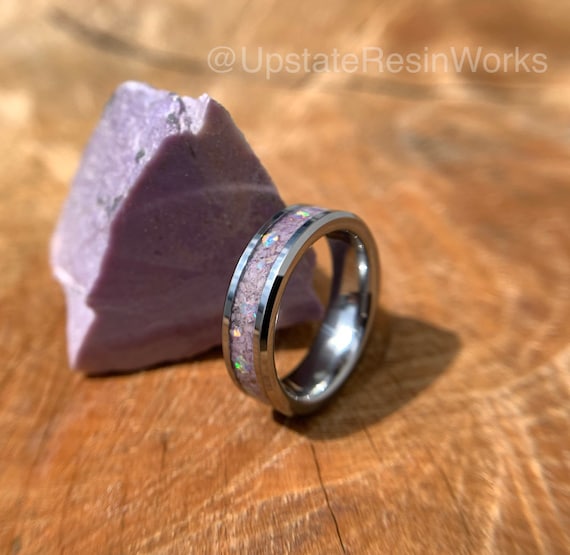 Purple Jade Ring Opal and Jade Lavender Jade Ring Lilac - Etsy