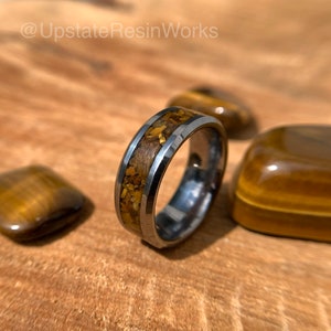 Real Tigers Eye Band, Tiger's Eye Band, Tigers Eye Ring, Push Gift ...